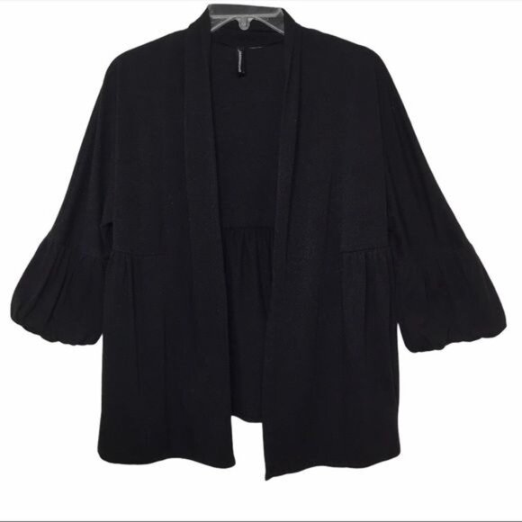jason maxwell | Sweaters | Jason Maxwell Black Open Front Cardigan ...